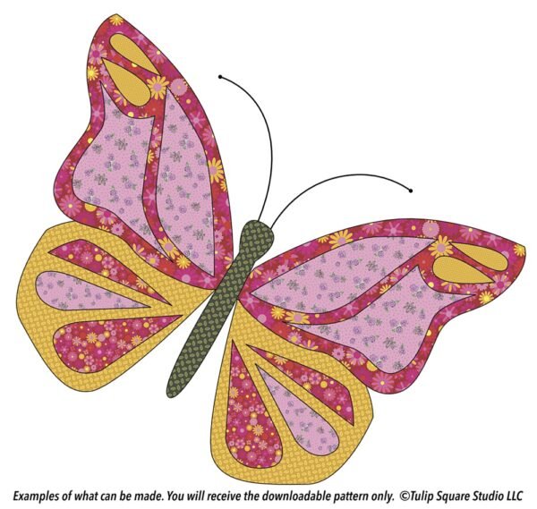 Free Appliqué Pattern - Lovely Butterfly - TulipSquare.com