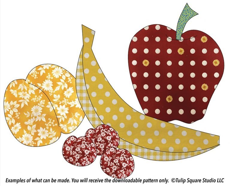 Free Appliqué Pattern - Fresh Fruits - TulipSquare.com