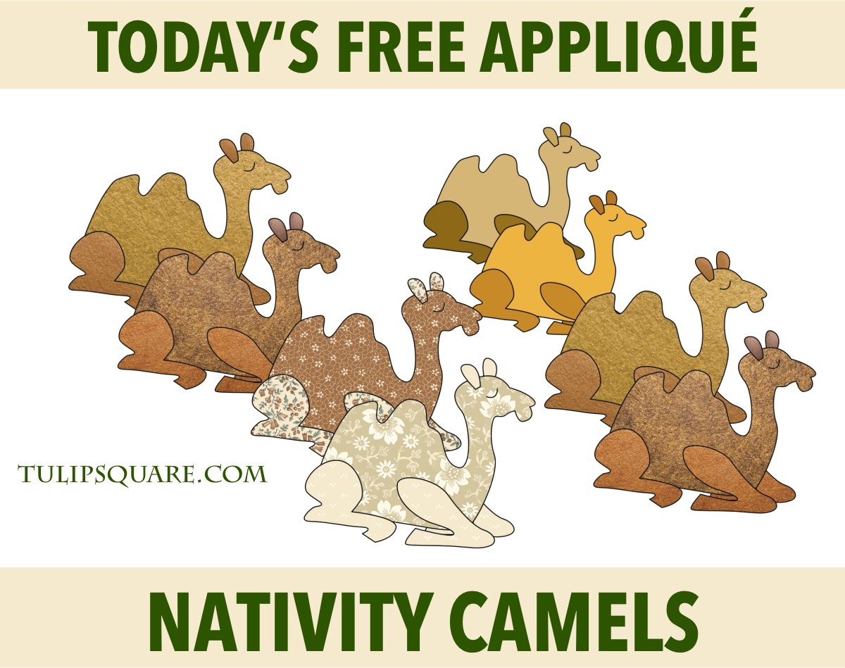 Free Nativity Appliqué Pattern - Camels - TulipSquare.com