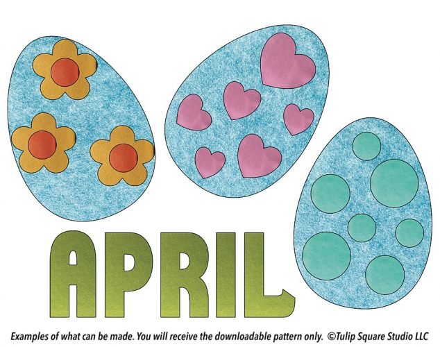 Free Calendar Appliqué Pattern - April - TulipSquare.com
