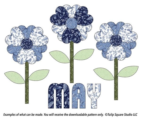 Free Calendar Appliqué Pattern - May - TulipSquare.com