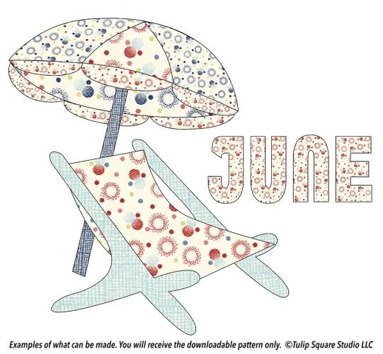 Free Calendar Appliqué Pattern - June - TulipSquare.com