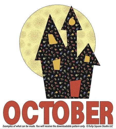 Free Calendar Appliqué Pattern - October - TulipSquare.com