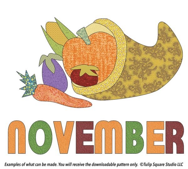Free Calendar Appliqué Pattern - November - TulipSquare.com
