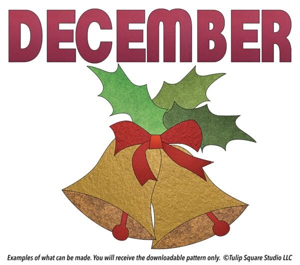 Free Calendar Appliqué Pattern - December - TulipSquare.com