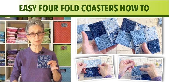 How to make easy four fold coasters and potholders - Tulip Square ...