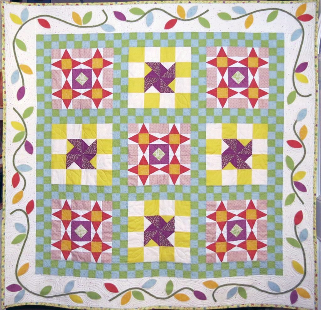 Leafy Borders Lap Quilt Pattern 511 - Tulip Square ~ Patterns for ...
