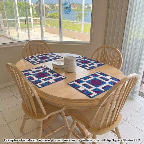 Shattered Diamonds Quilted Placemat Pattern #617 - Tulip Square ...