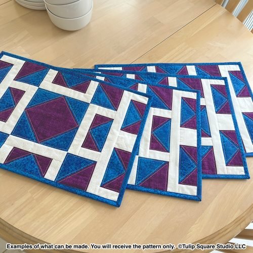 Shattered Diamonds Quilted Placemat Pattern #617 - Tulip Square ...