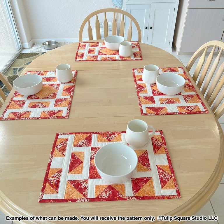 Shattered Diamonds Quilted Placemat Pattern #617 - Tulip Square ...