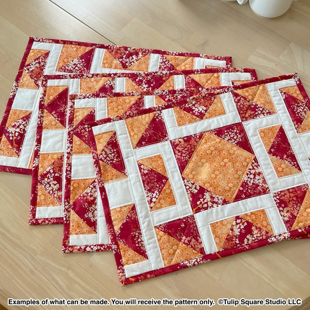 Shattered Diamonds Quilted Placemat Pattern #617 - Tulip Square ...
