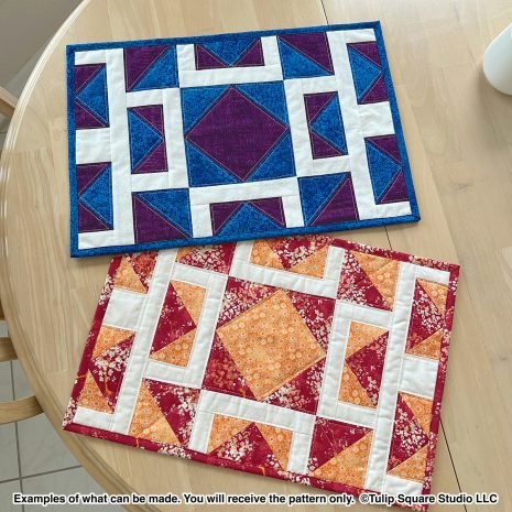 Shattered Diamonds Quilted Placemat Pattern #617 - Tulip Square ...