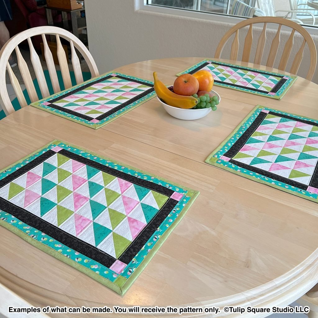 Spinning Star Quilted Placemats Pattern #616 - Tulip Square ~ Patterns ...