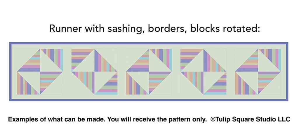 Scrappy Split Stripes Quilt Block - Tulip Square ~ Patterns for useful ...