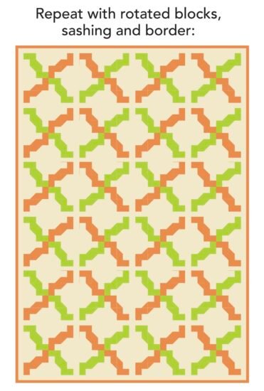 Jagged Lattice Quilt Block - Tulip Square ~ Patterns for useful quilted ...